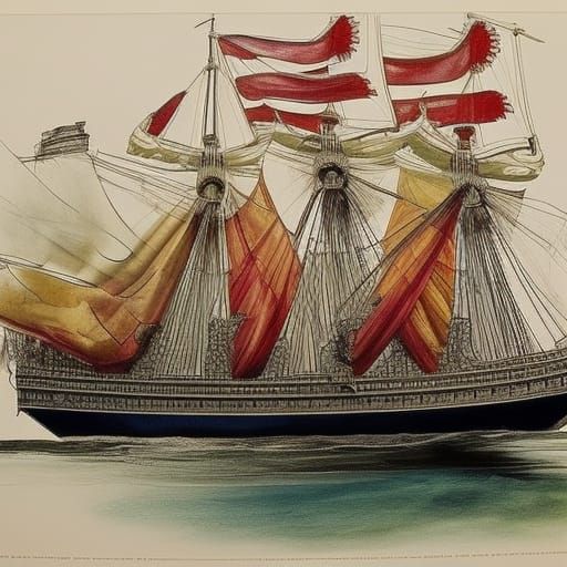 The merchant's ship - AI Generated Artwork - NightCafe Creator