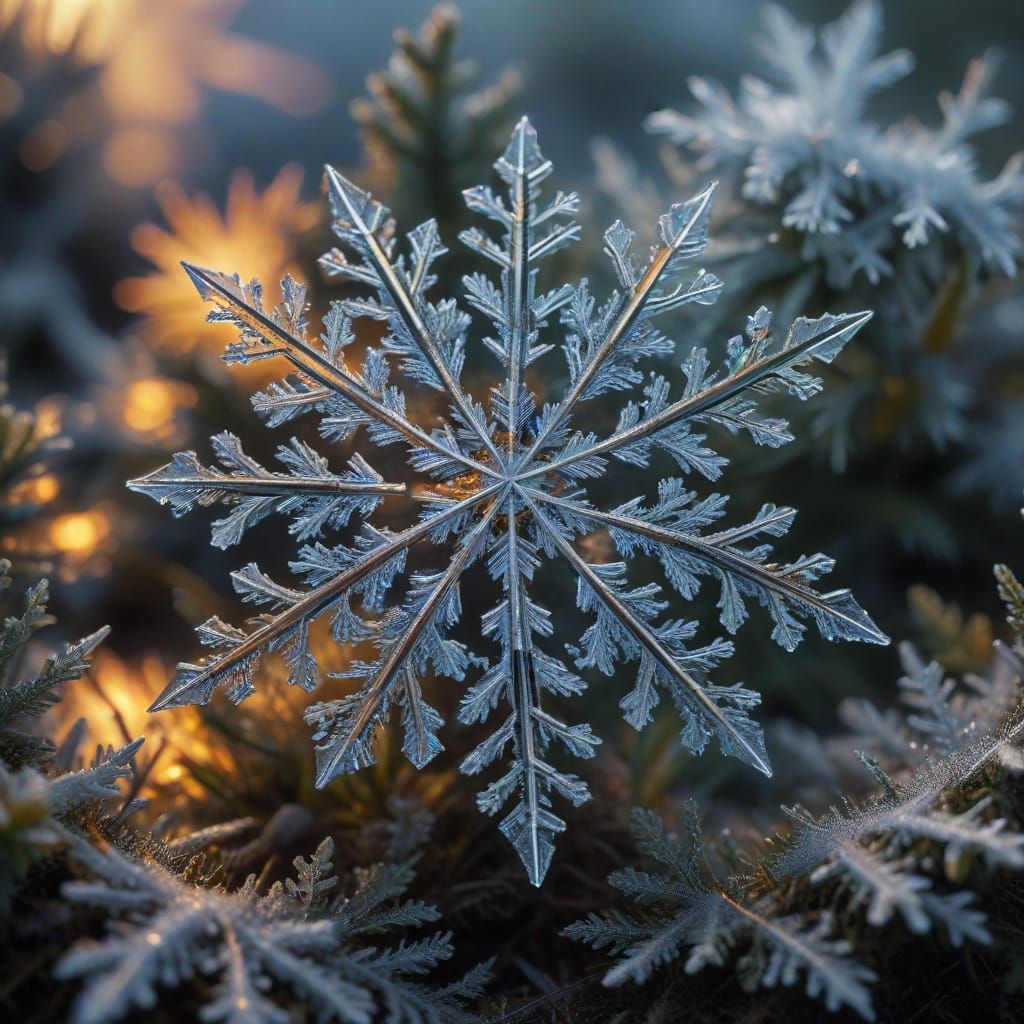 a single snowflake with infinite fractal-like details