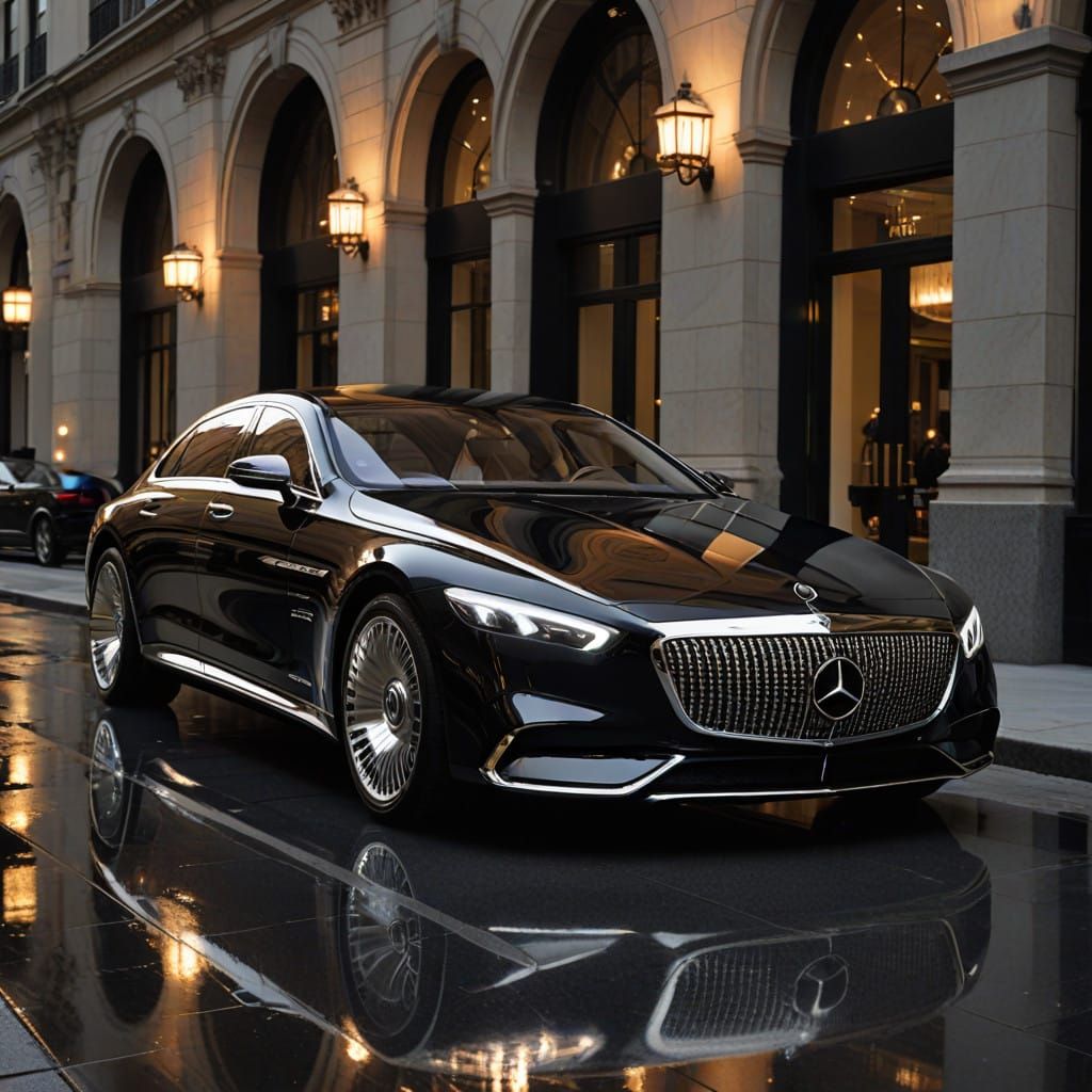 Luxury Mercedes Maybach in Opulent Art Deco Style - AI Art
