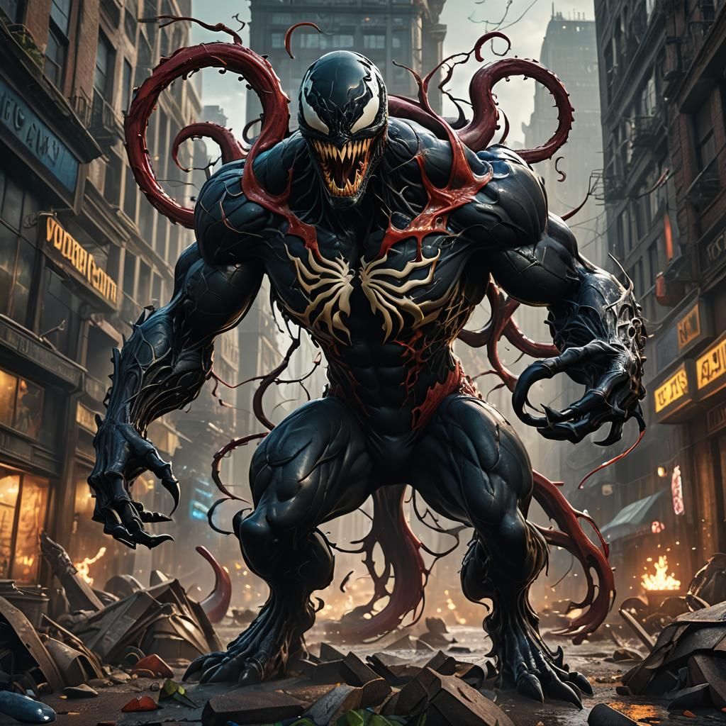 venom vs carnage - AI Generated Artwork - NightCafe Creator