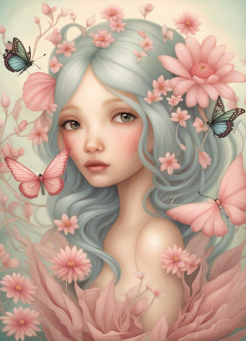 A beautiful spring flower fairy : r/nightcafe
