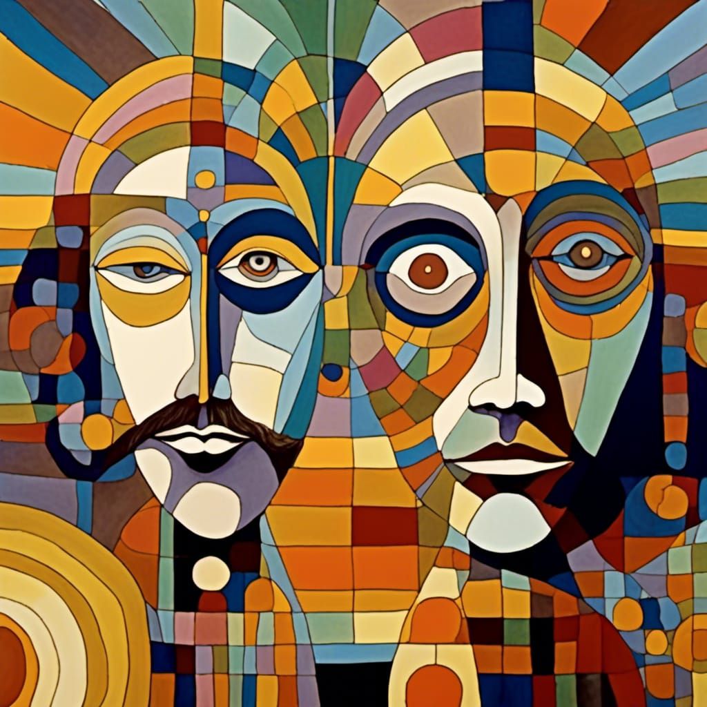 Shiny happy people, Groovy Hippie man and woman cinematic dramatic ...