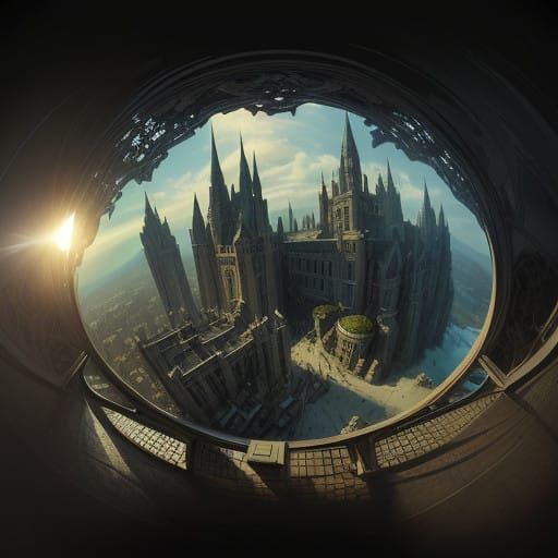 Timeless Time Machine Academy in Futuristic, Ancie... - AI Art