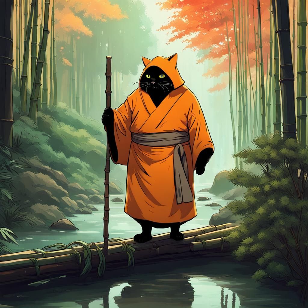 Cat Monk - AI Generated Artwork - NightCafe Creator