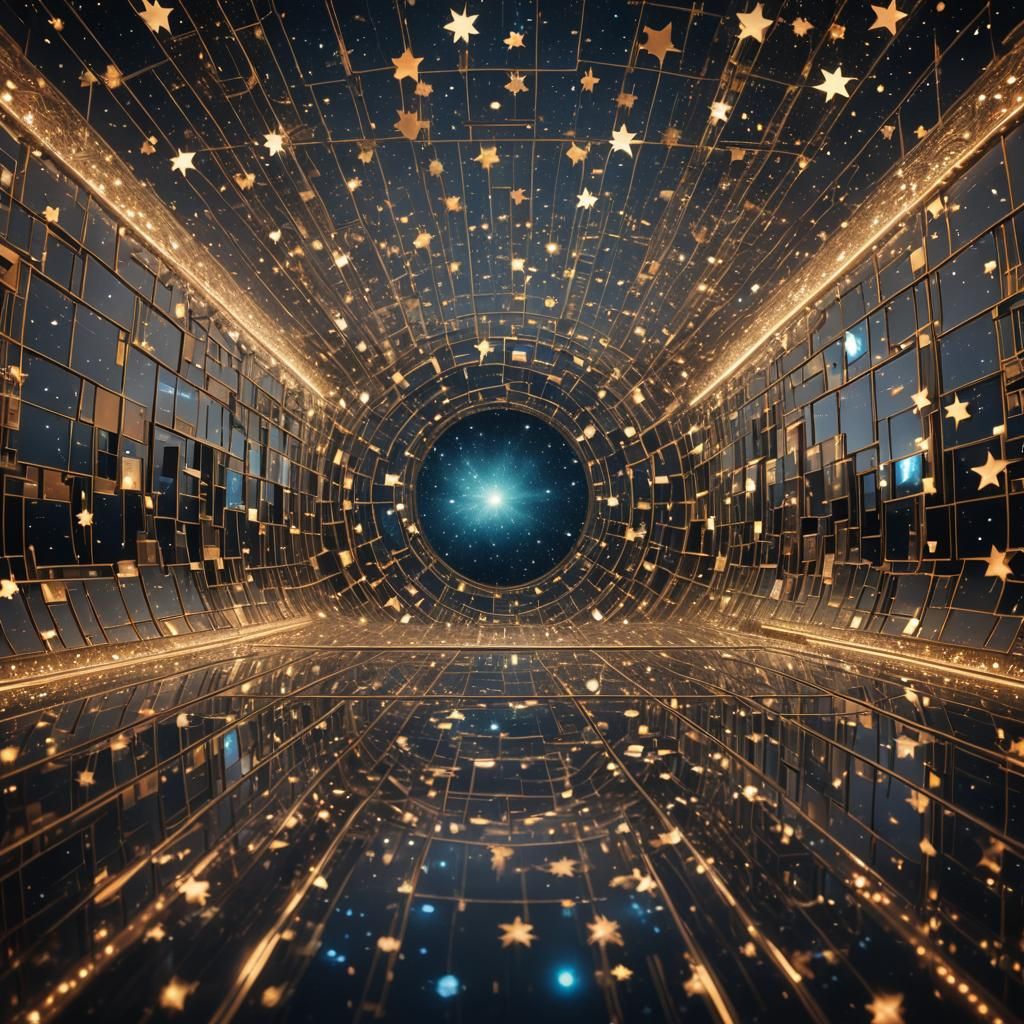An infinity mirror reflecting stars - AI Generated Artwork - NightCafe ...