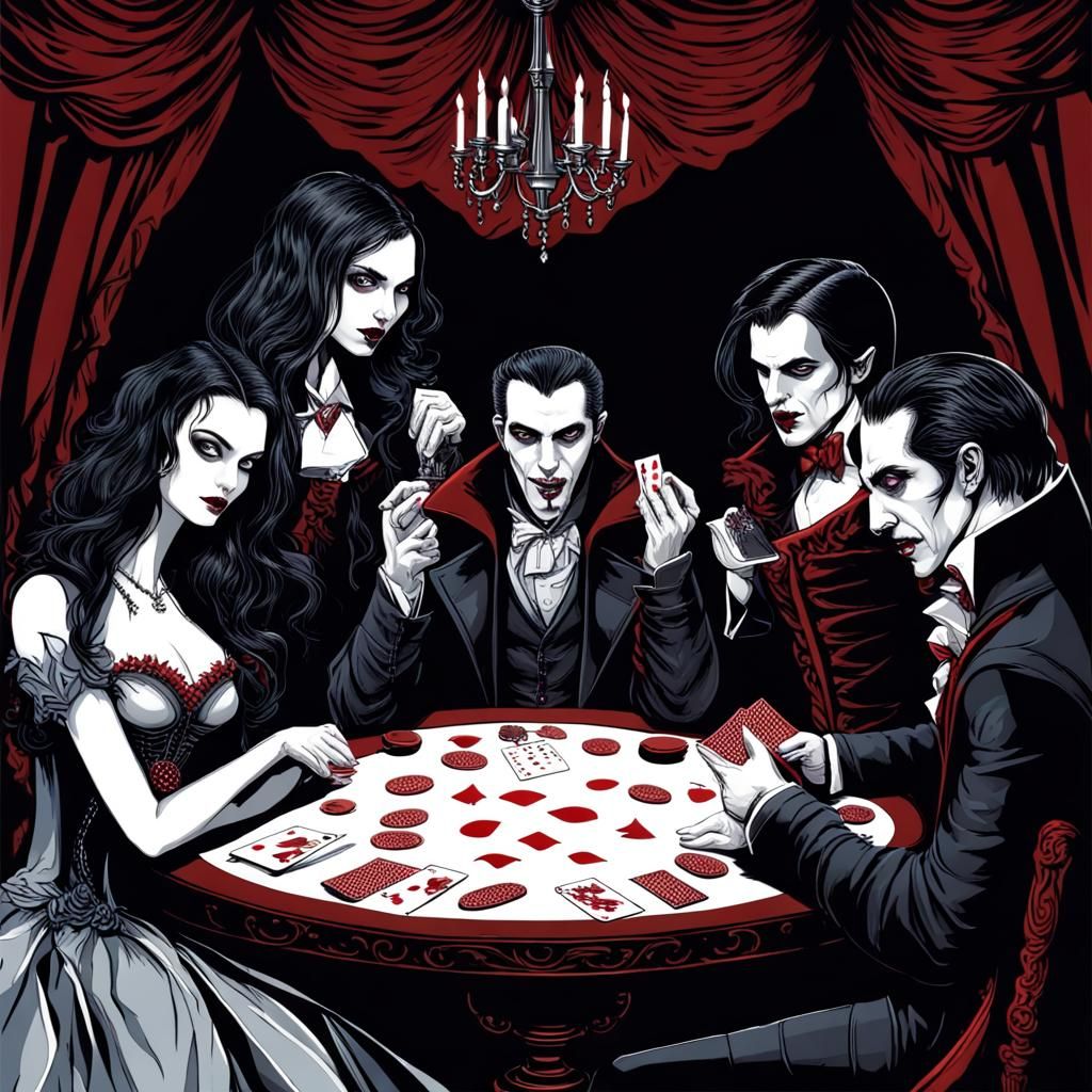 Vampire Poker - AI Generated Artwork - NightCafe Creator