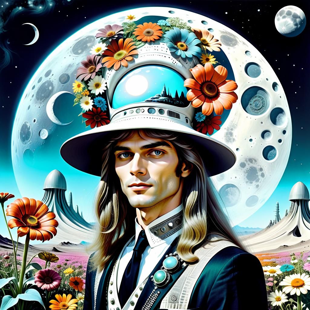 1960s flowerpower man. - AI Generated Artwork - NightCafe Creator