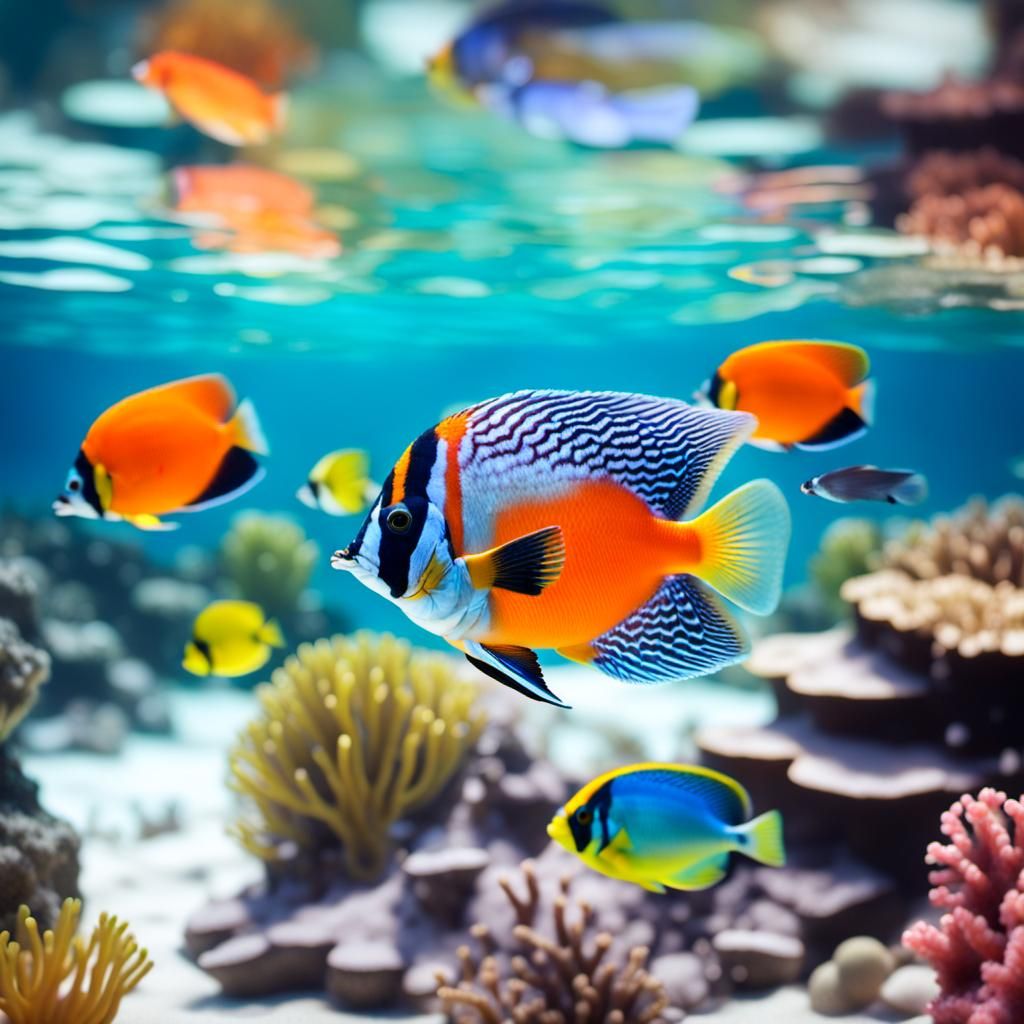 Lagoon & fish - AI Generated Artwork - NightCafe Creator