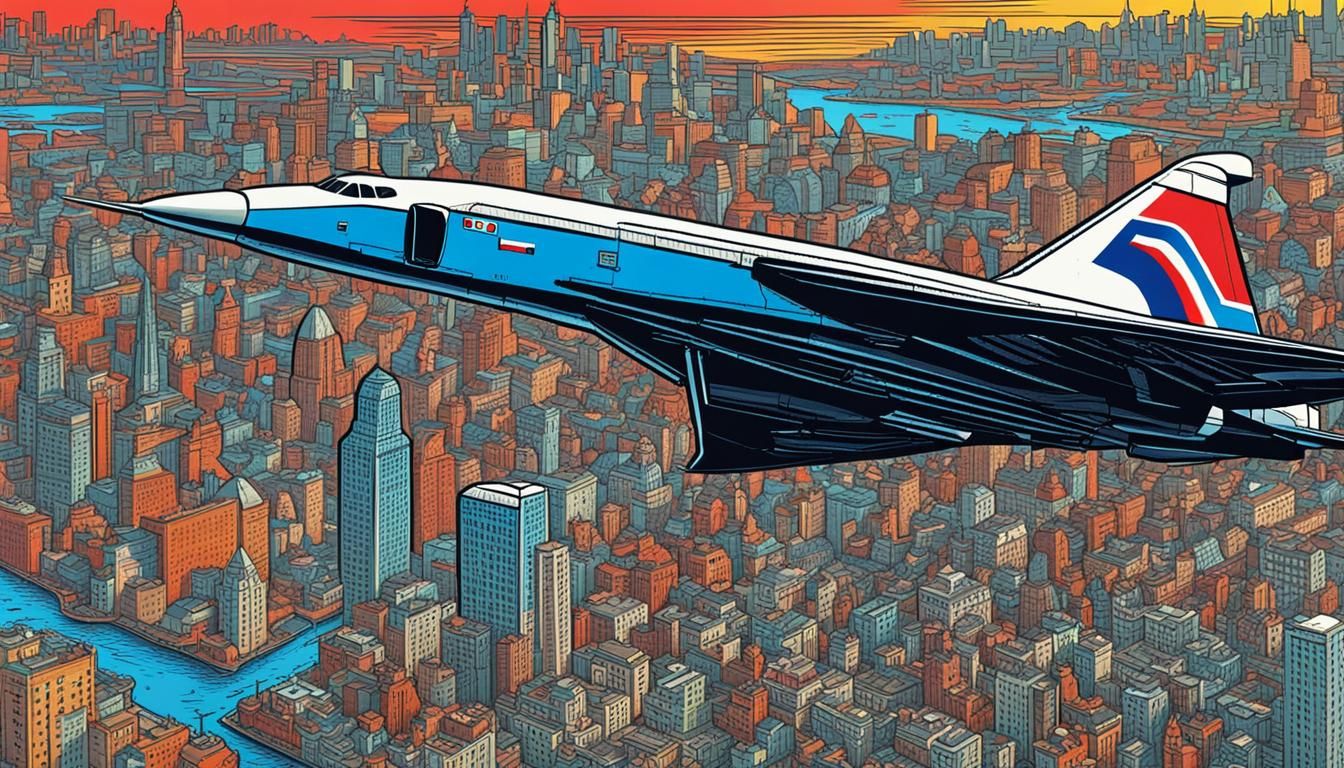 Concorde flying above New York - AI Generated Artwork - NightCafe Creator