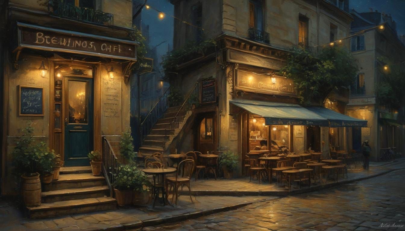 A quaint corner cafe in Paris - Charming Parisian Corner Caf...