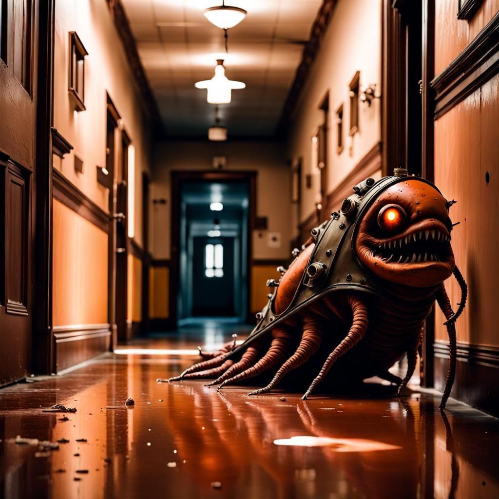 Steampunk Monster Slug - AI Generated Artwork - NightCafe Creator