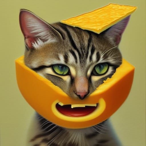 cat made of cheese fail - AI Generated Artwork - NightCafe Creator