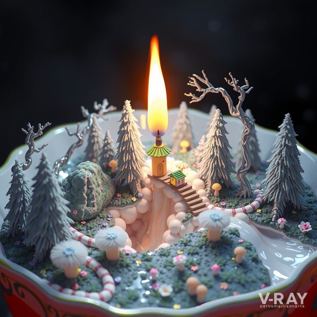 A stunning view on a candle - A stunning view on a candle