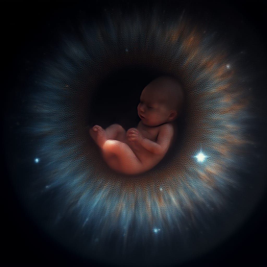 Eye 💗 U! - Cosmic Fetus Serenity in the Human Iris