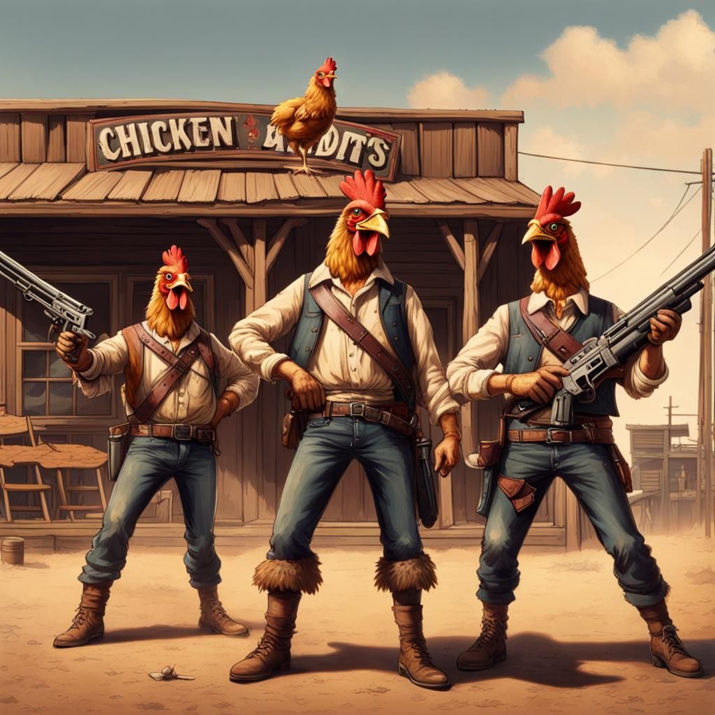 chicken bandits - AI Generated Artwork - NightCafe Creator