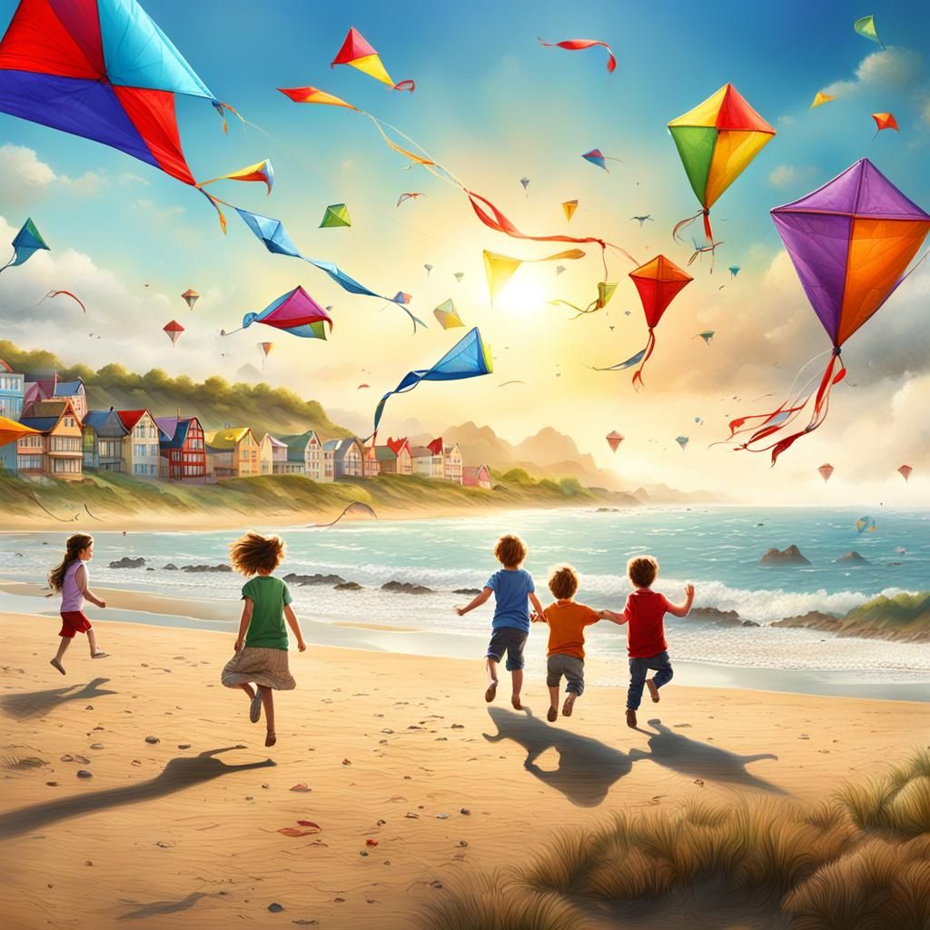 Lets go fly a kite 2 - AI Generated Artwork - NightCafe Creator