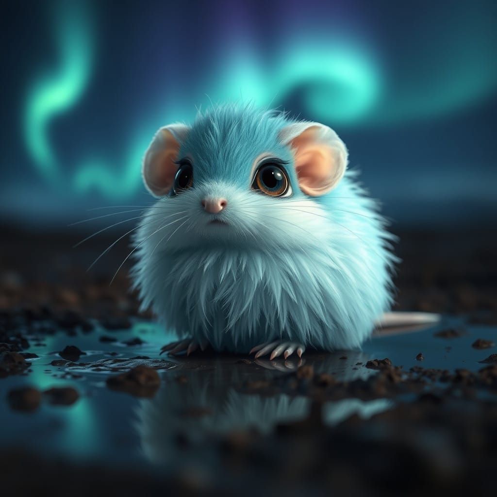 Scared - Mystical Mouse in Tears of Turquoise