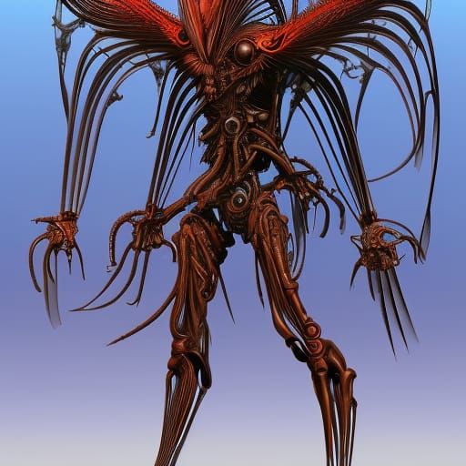Biomechanical bird-like demon god - AI Generated Artwork - NightCafe ...
