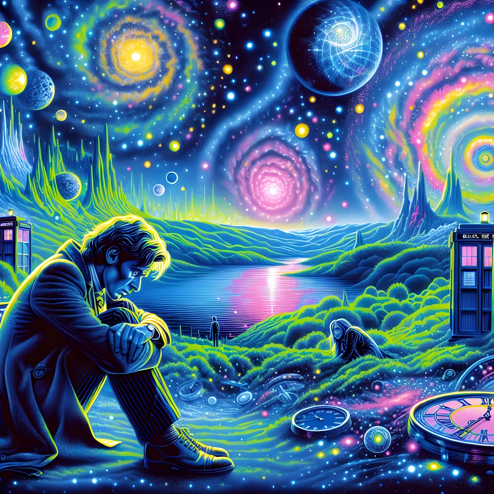 Intergalactic Doctor in Psychedelic Neo-Impression... - AI Art