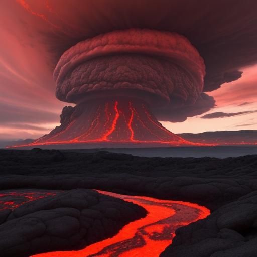 super volcano - AI Generated Artwork - NightCafe Creator