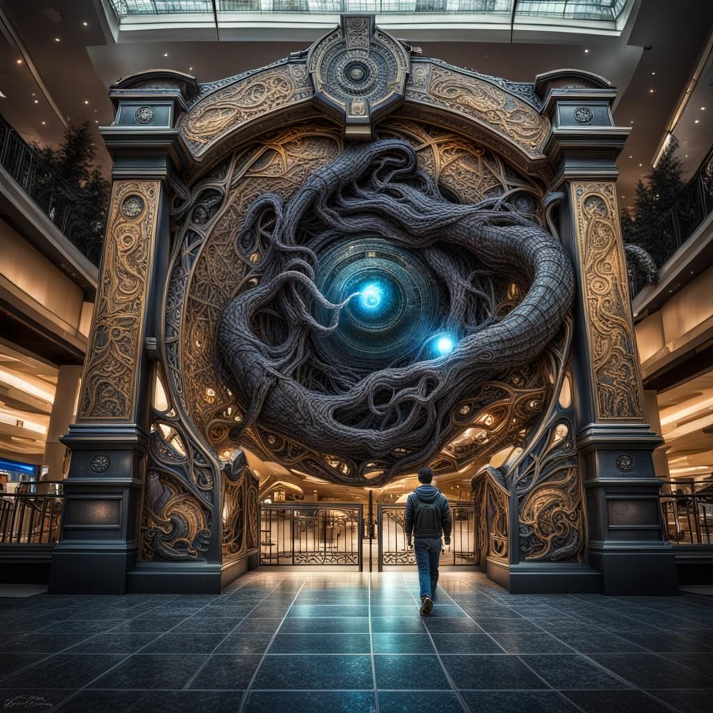 At the eldritch horror mall. - AI Generated Artwork - NightCafe Creator