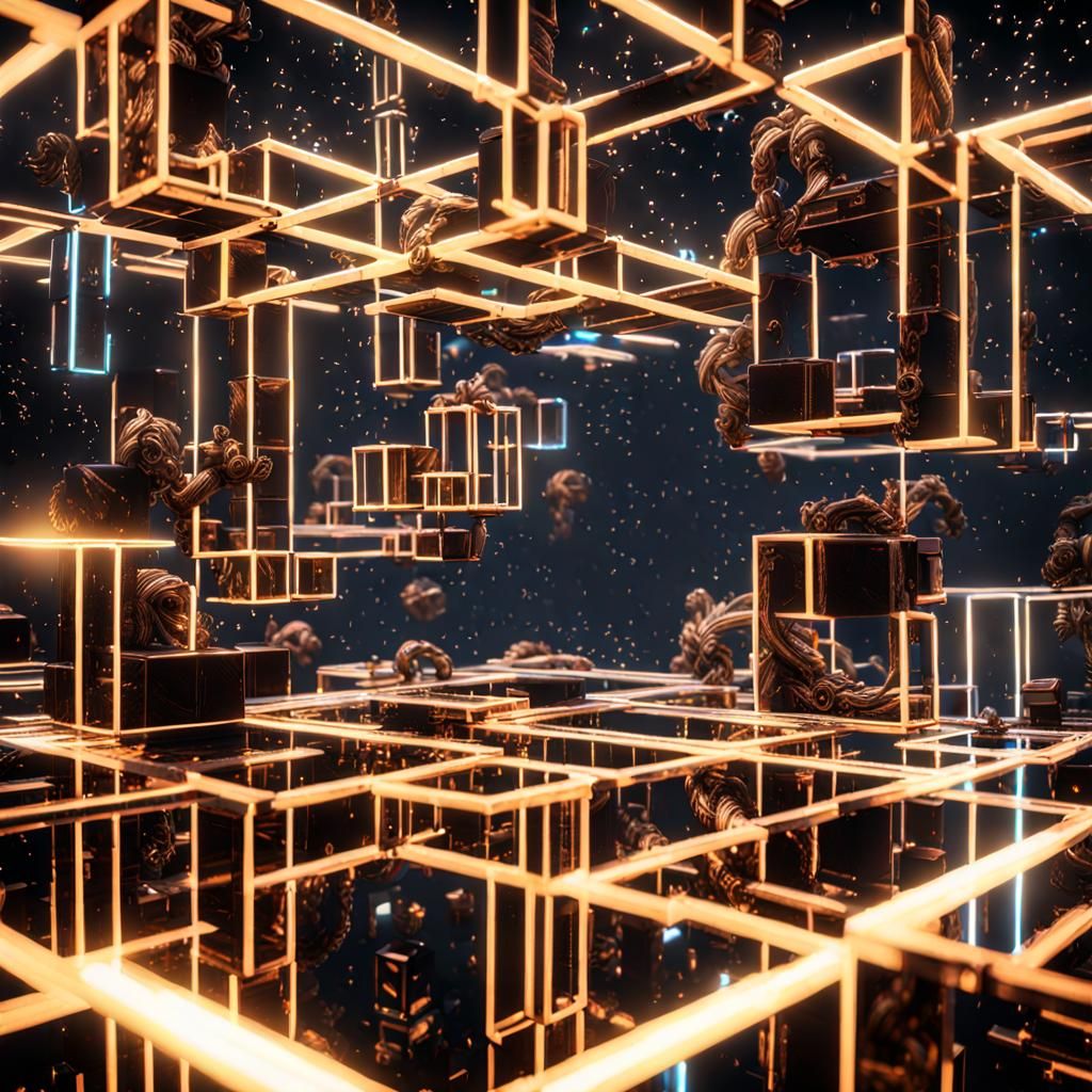 Random parabolic Hypercube - AI Generated Artwork - NightCafe Creator