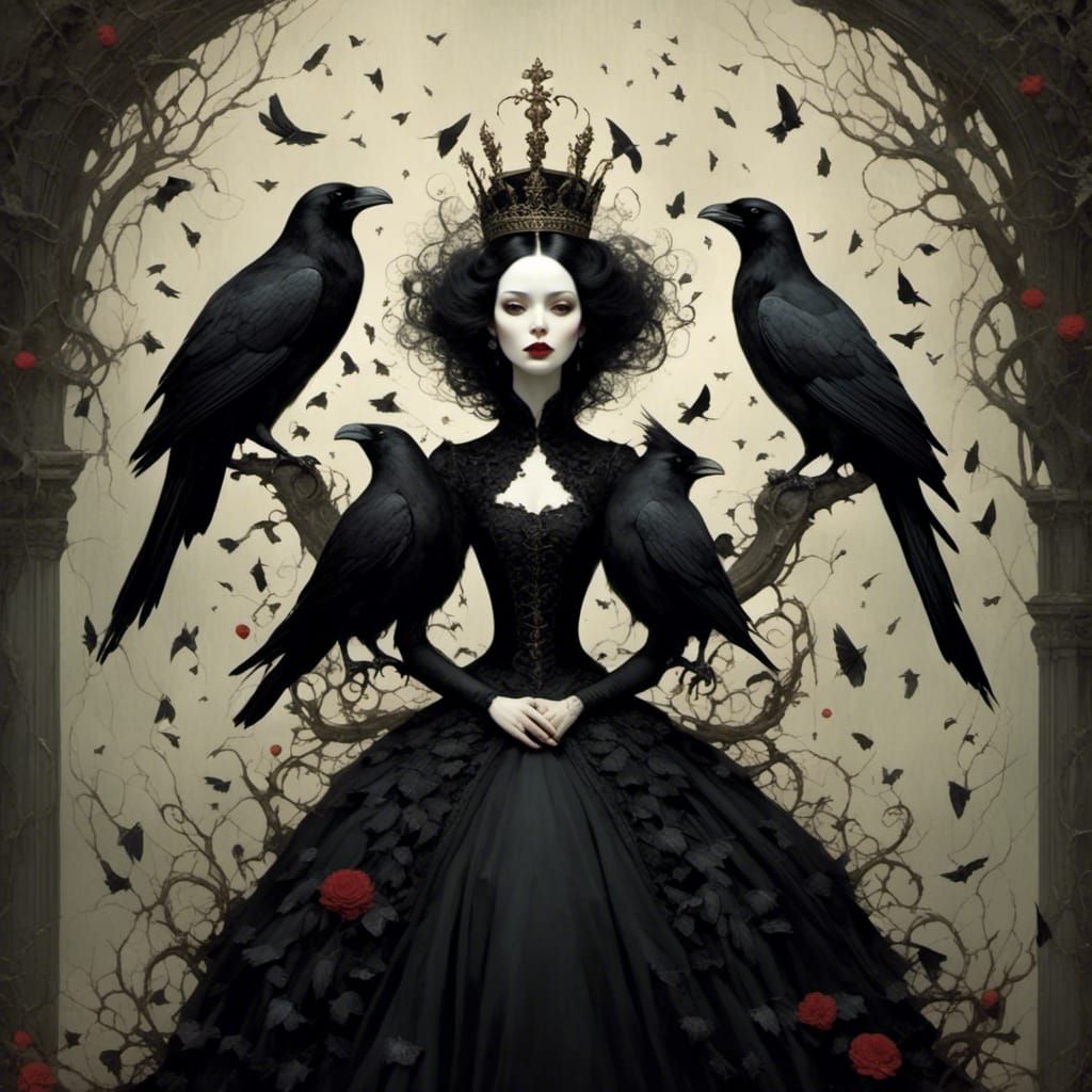 The queen of ravens - AI Generated Artwork - NightCafe Creator