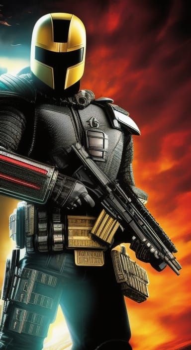 Mandalorian Judge Dredd - AI Generated Artwork - NightCafe Creator