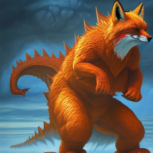 fox kaiju!! :333 - AI Generated Artwork - NightCafe Creator