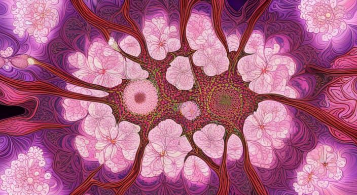 cherry blossoms - psychedelic - AI Generated Artwork - NightCafe Creator