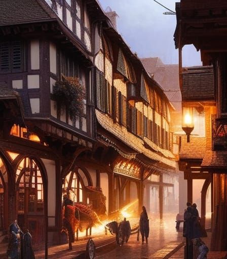 Village - AI Generated Artwork - NightCafe Creator