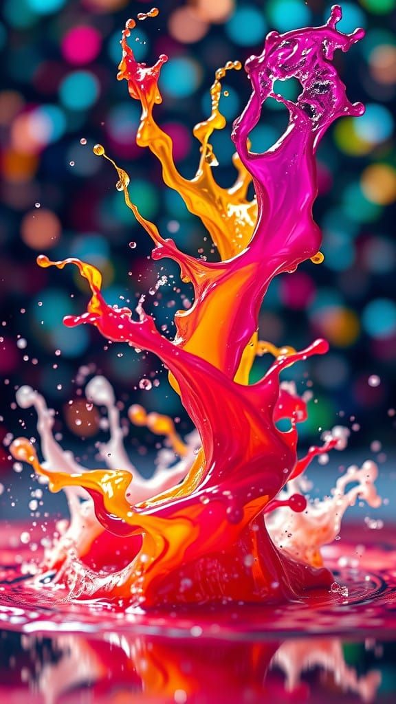 artistry, liquid forms and colliding dance