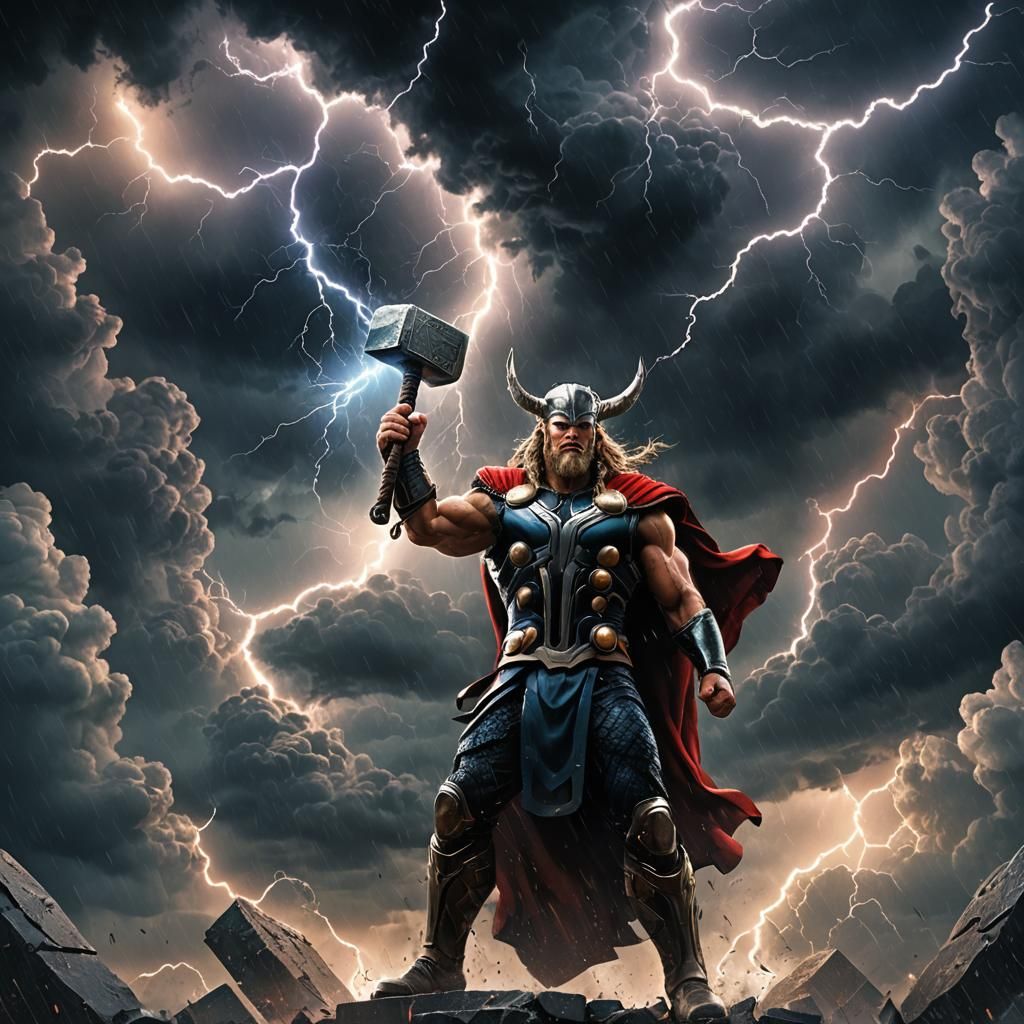 Thor Unleashed - AI Generated Artwork - NightCafe Creator