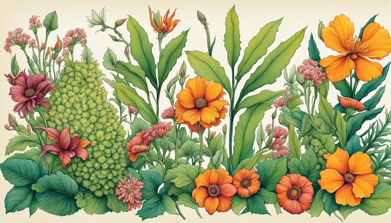 Botanical Ink Drawing - AI Generated Artwork - NightCafe Creator