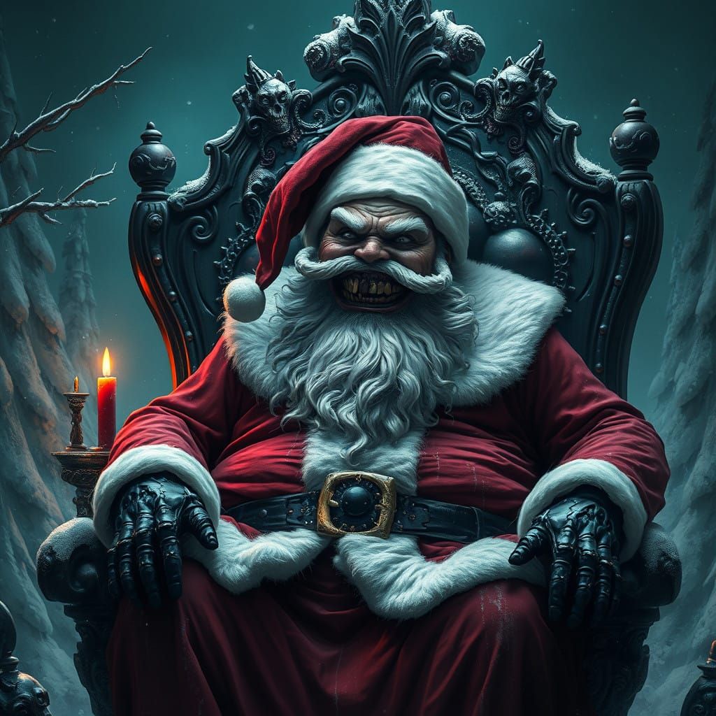 scary santa claus - Gothic Santa Claus Consumed by Dark Veno...