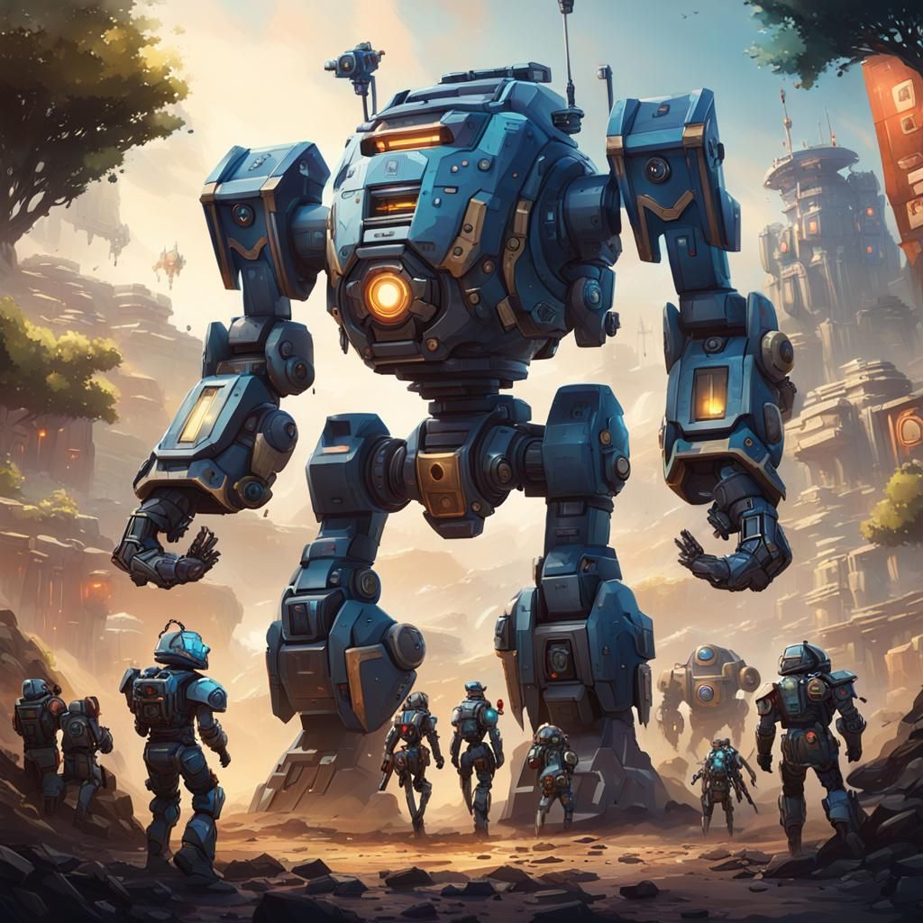 Mecha Droid - AI Generated Artwork - NightCafe Creator