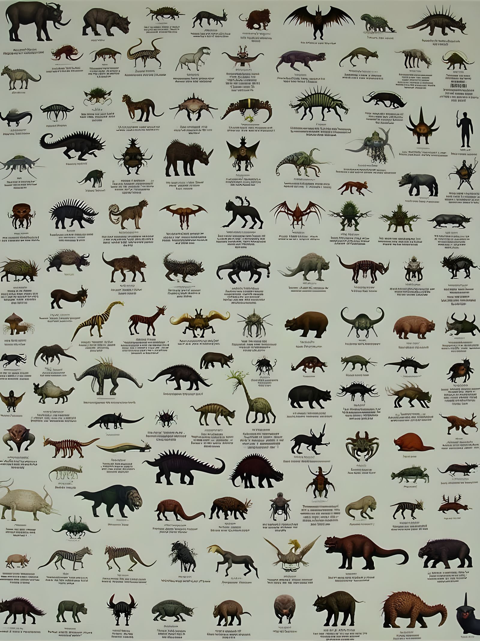 Monstrous Exobiology Creatures from a Diverse Horr... - AI Art