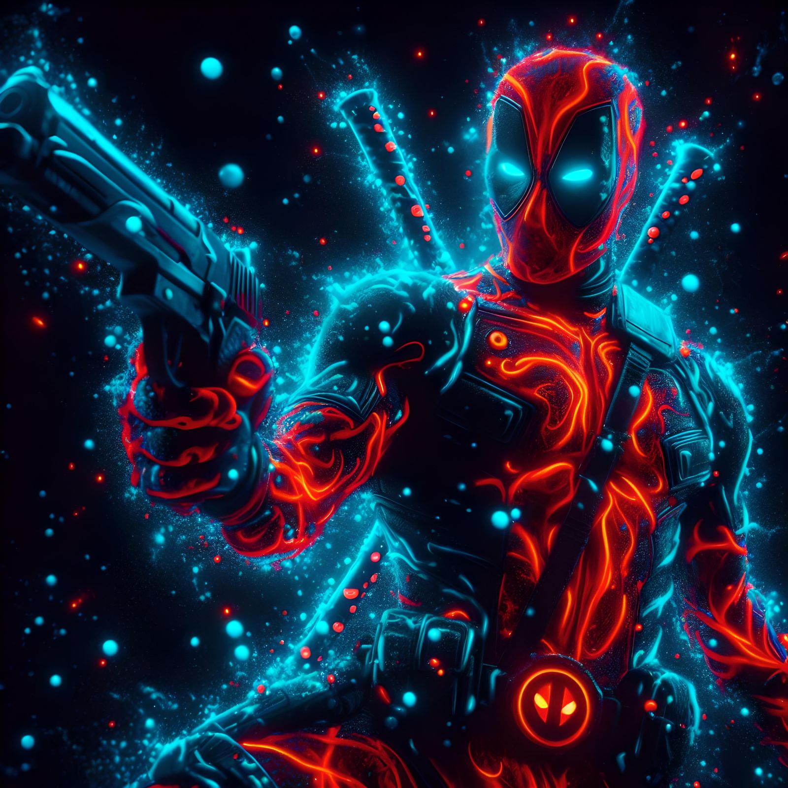 Deadpool Action Shot - AI Generated Artwork - NightCafe Creator