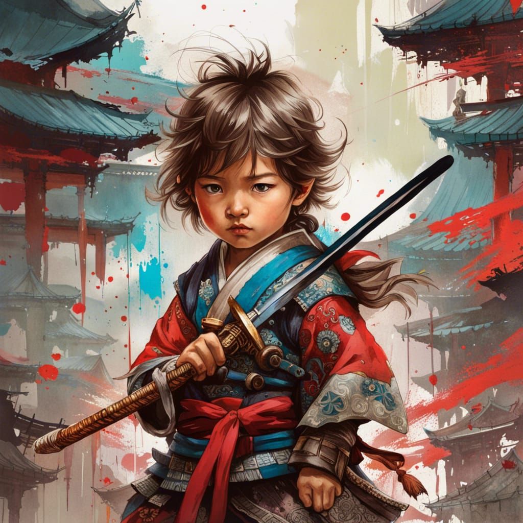 Samurai Boy - AI Generated Artwork - NightCafe Creator