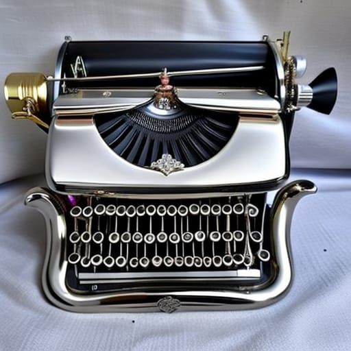 A vintage typewriter - AI Generated Artwork - NightCafe Creator