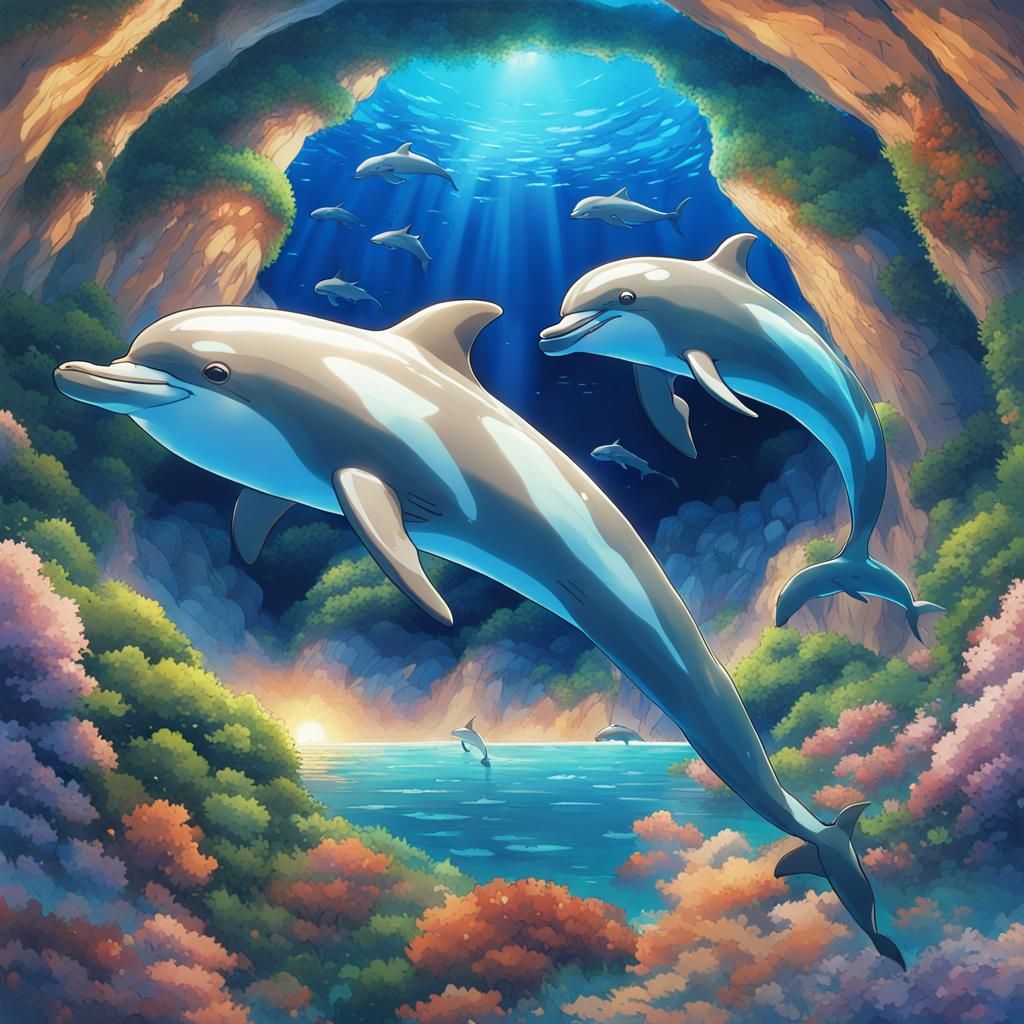 dolphins - AI Generated Artwork - NightCafe Creator