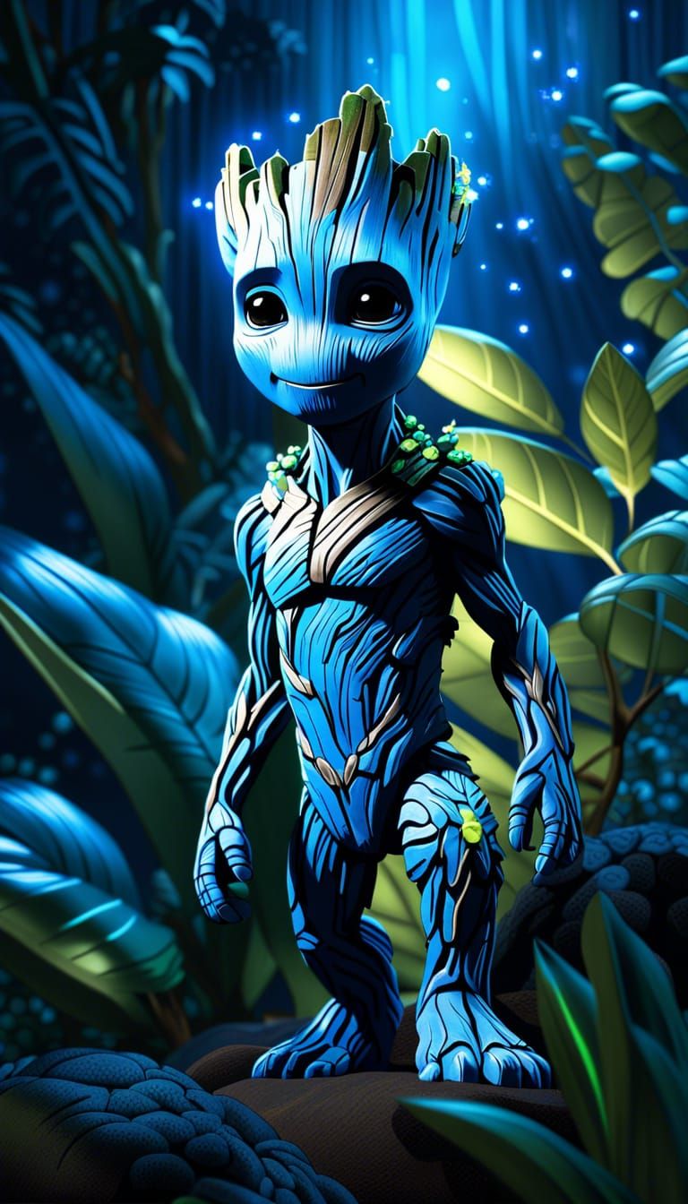 Blue Groot - AI Generated Artwork - NightCafe Creator