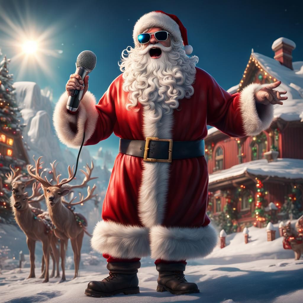Santa Claus Rapping - AI Generated Artwork - NightCafe Creator