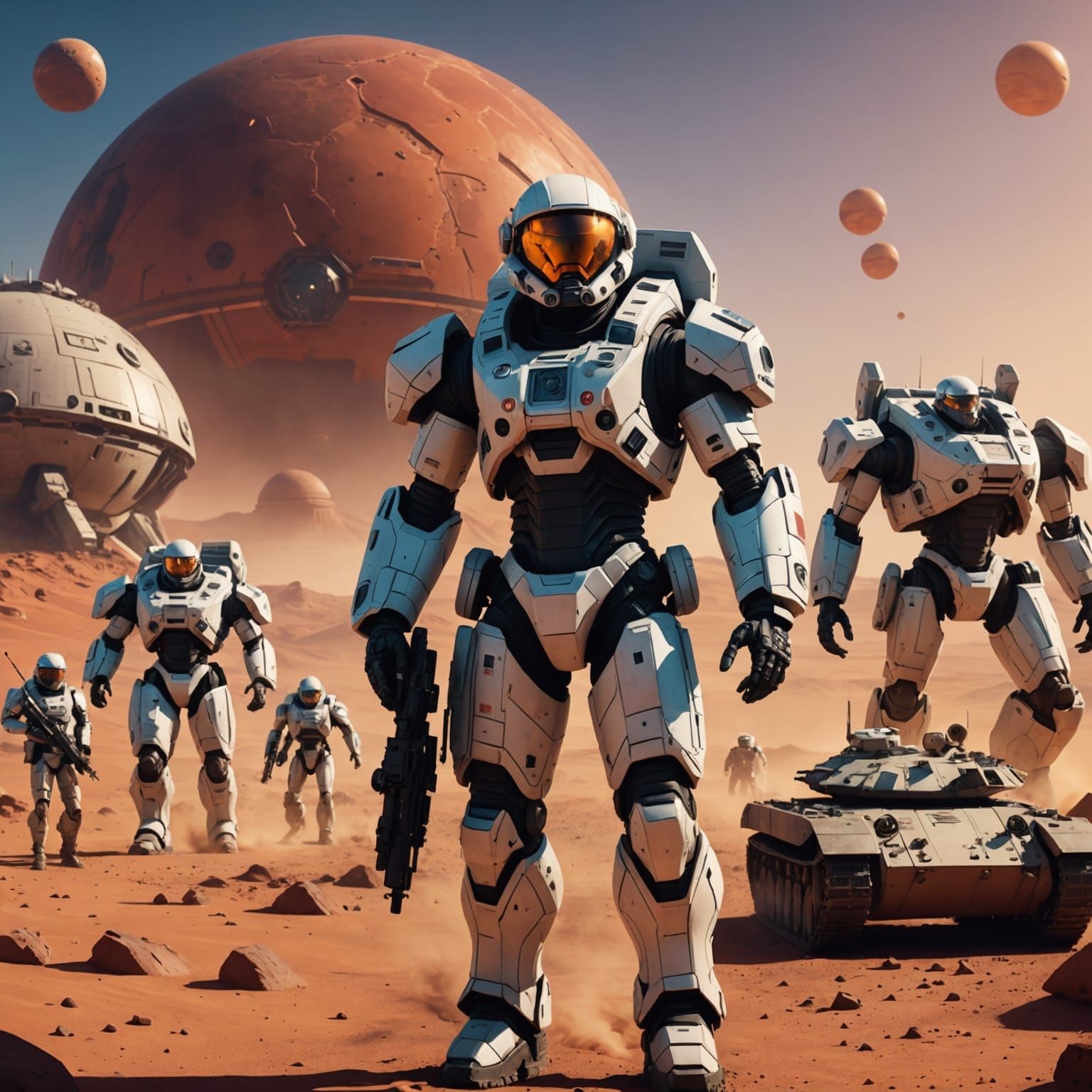 American troops start their war on mars threatening the planet and all ...