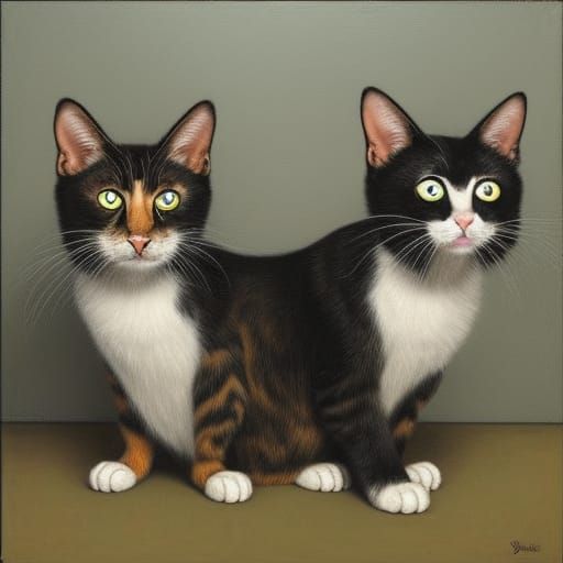 "Cats" by Dan Witz - AI Generated Artwork - NightCafe Creator