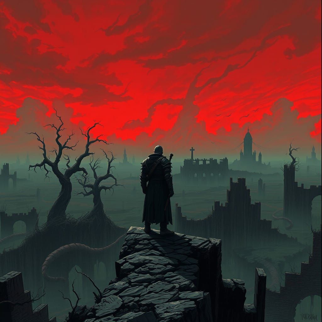 Cyrodiil's Dark Reckoning: A Ruined Realm of Despe... - AI Art