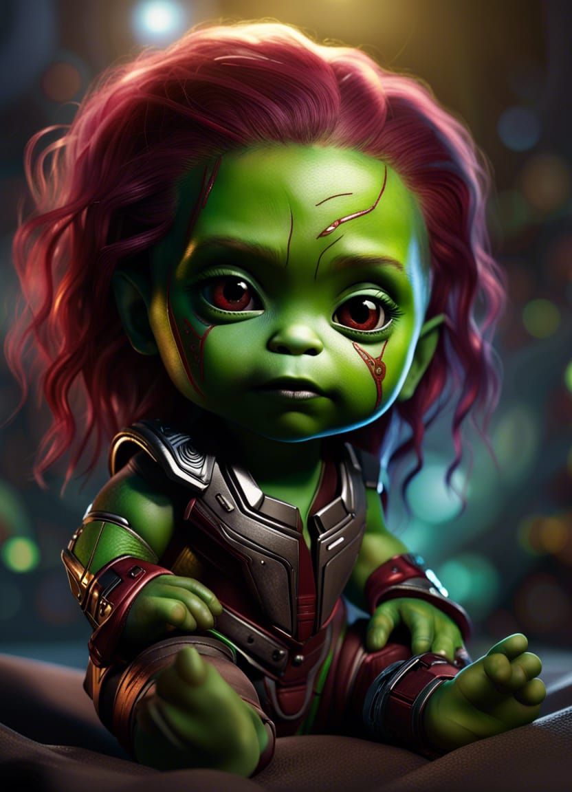 Baby Gamora - AI Generated Artwork - NightCafe Creator