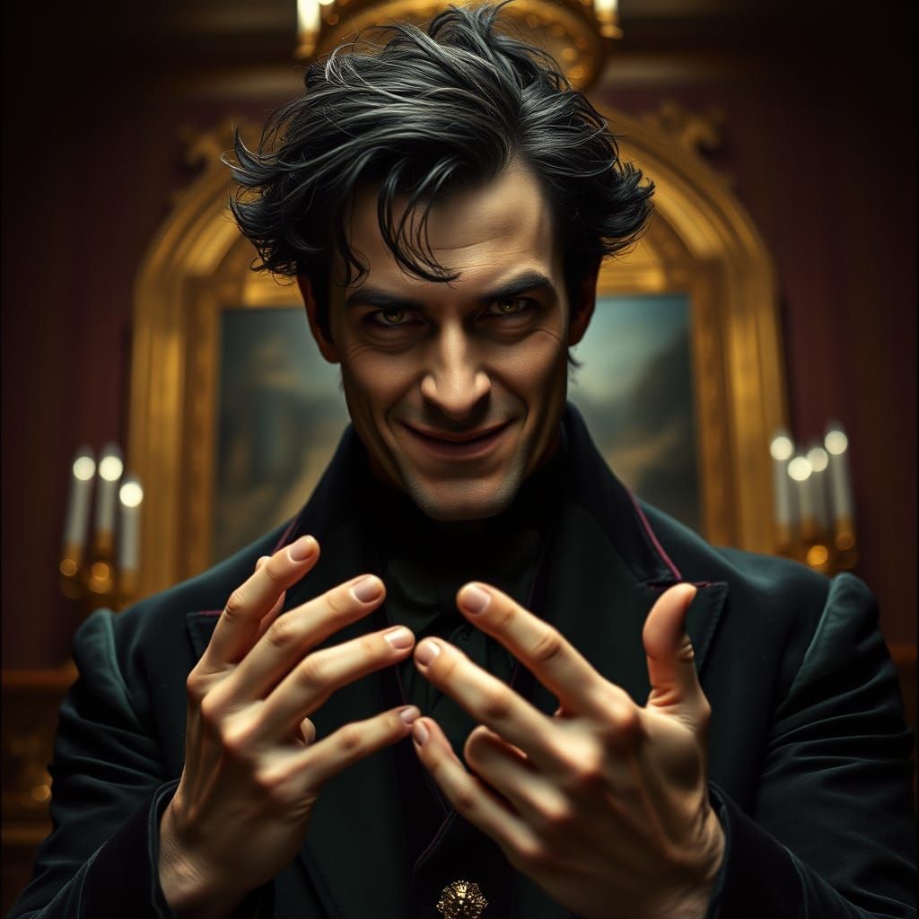 Aristocratic Man in Opulent Royal Chamber - AI Art