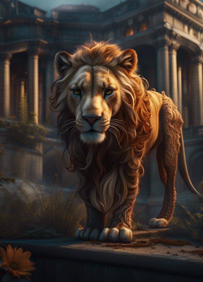 lioness in Berlin - AI Generated Artwork - NightCafe Creator