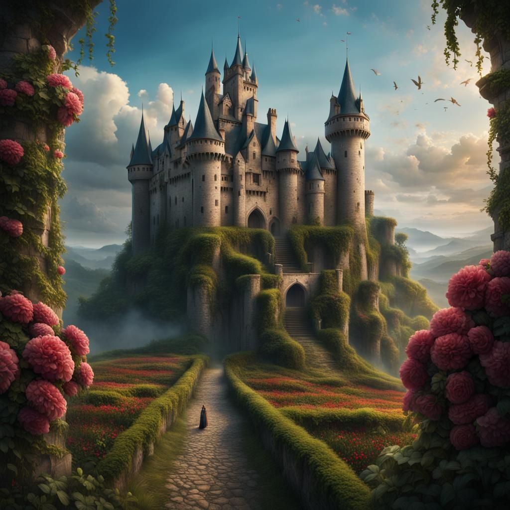 Walk to the castle - AI Generated Artwork - NightCafe Creator